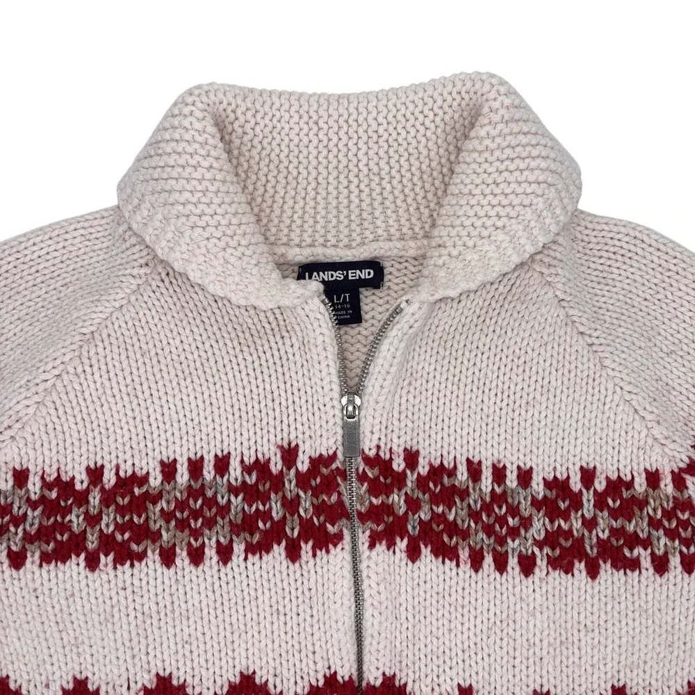 Lands' End | Sweaters | Lands End Womens Zip Cardigan Sweater Large ...